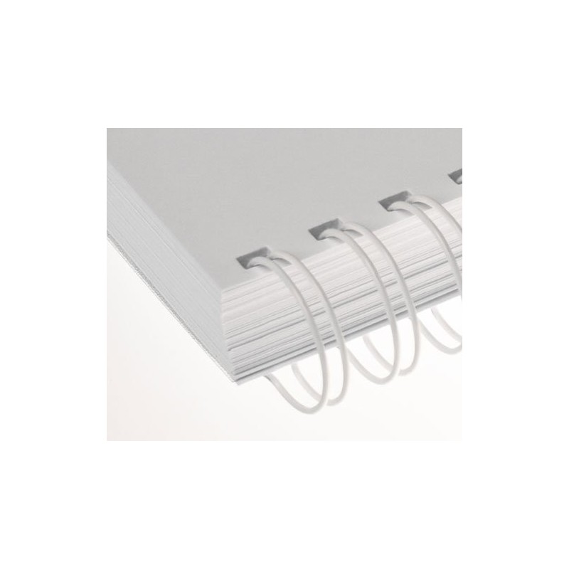 Reliure Métallique N°4 6,4 mm (1/4") Blanc Boite de 100