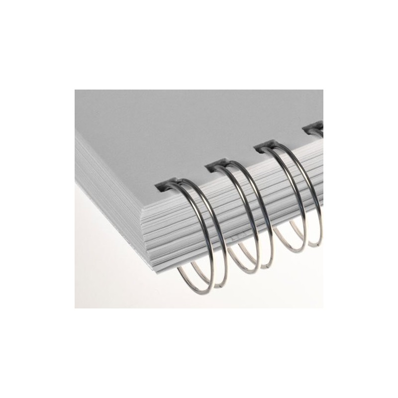 Reliure Métallique N°6 9,5 mm (3/8") Argent Boite de 100